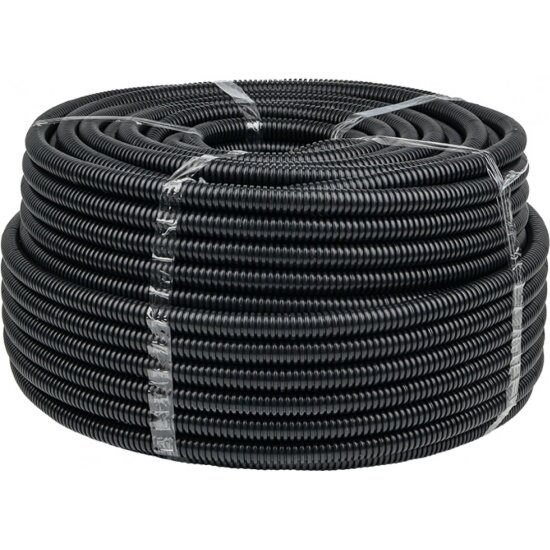 Труба гофрированная Ekf d20мм с протяжкой безгалоген. трудногорючая (FRHF) (уп.100м) Plast PROxima, FRHF-20