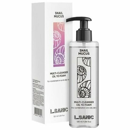 Гидрофильное масло-пенка для лица L.sanic с муцином улитки, 120 мл