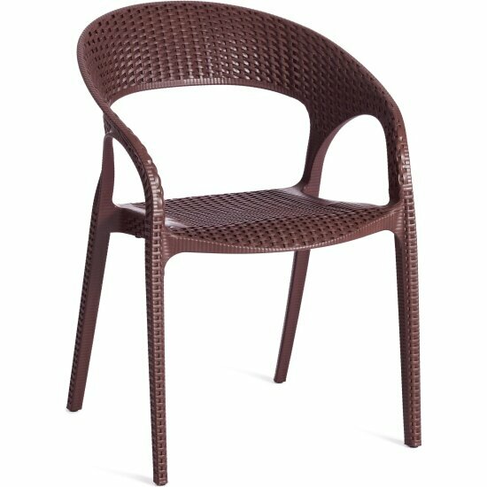 Кресло Tetchair TINTO (mod. PC59) / 1 шт. в упаковке, пластик, 60 х 63 х 83 см, Brown (коричневый) 14