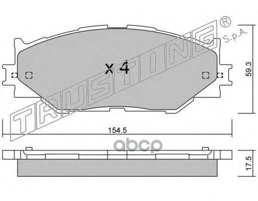 К-т дисков. тормоз. колодок LEXUS IS (2005-) Trusting арт. 7760