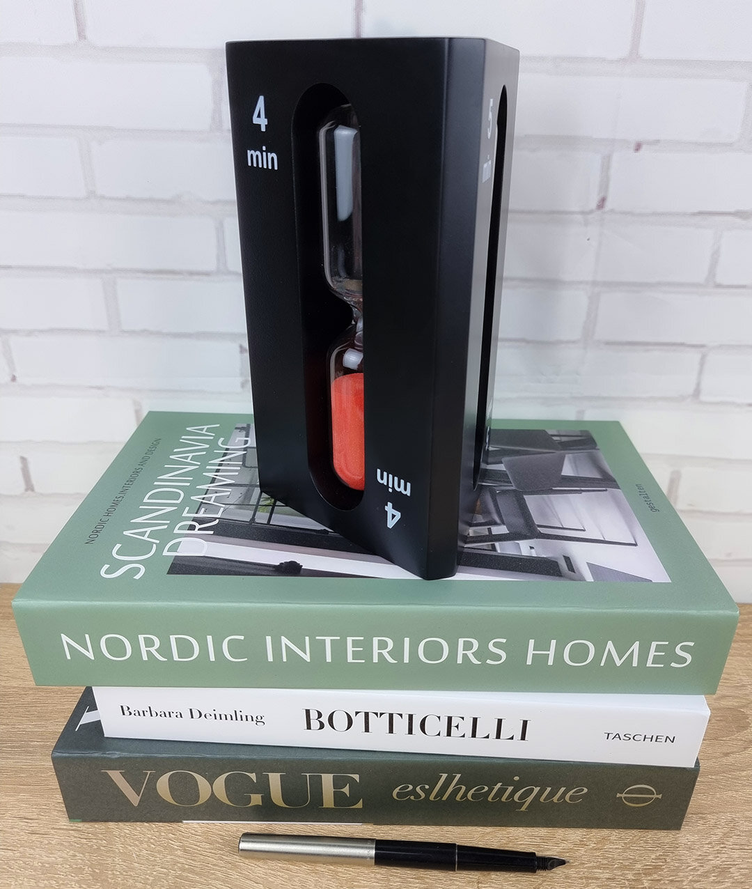 Песочные часы 3 4 5 минут МультиИнтервальные (10х10х18 )см, Дерево, стекло