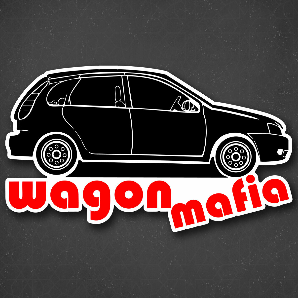 Наклейка на авто "WAGON MAFIA - Вагон мафия" 24x13 см