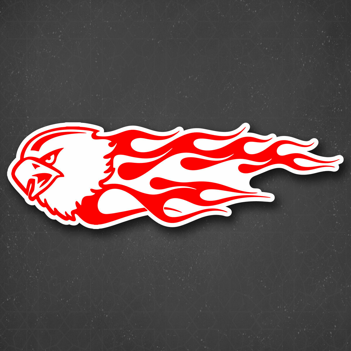 Наклейка на авто "Огненный орел" 24x7 см