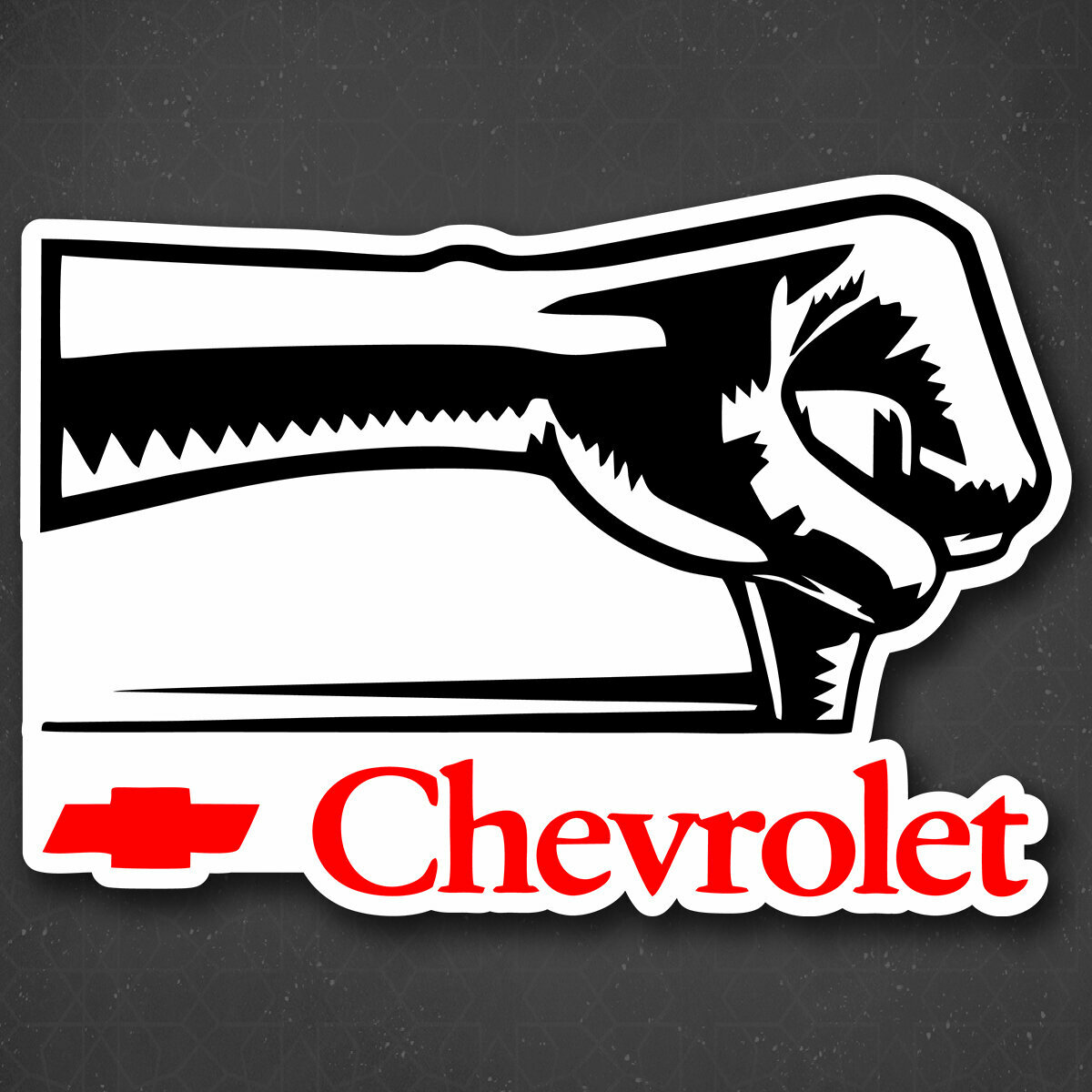 Наклейка на авто "Chevrolet - Шевроле КП" 24x16 см