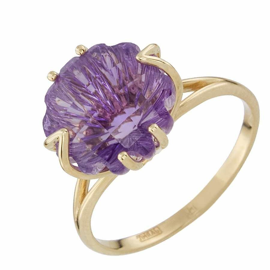 Кольцо ALORIS, красное золото, 585 проба, аметист