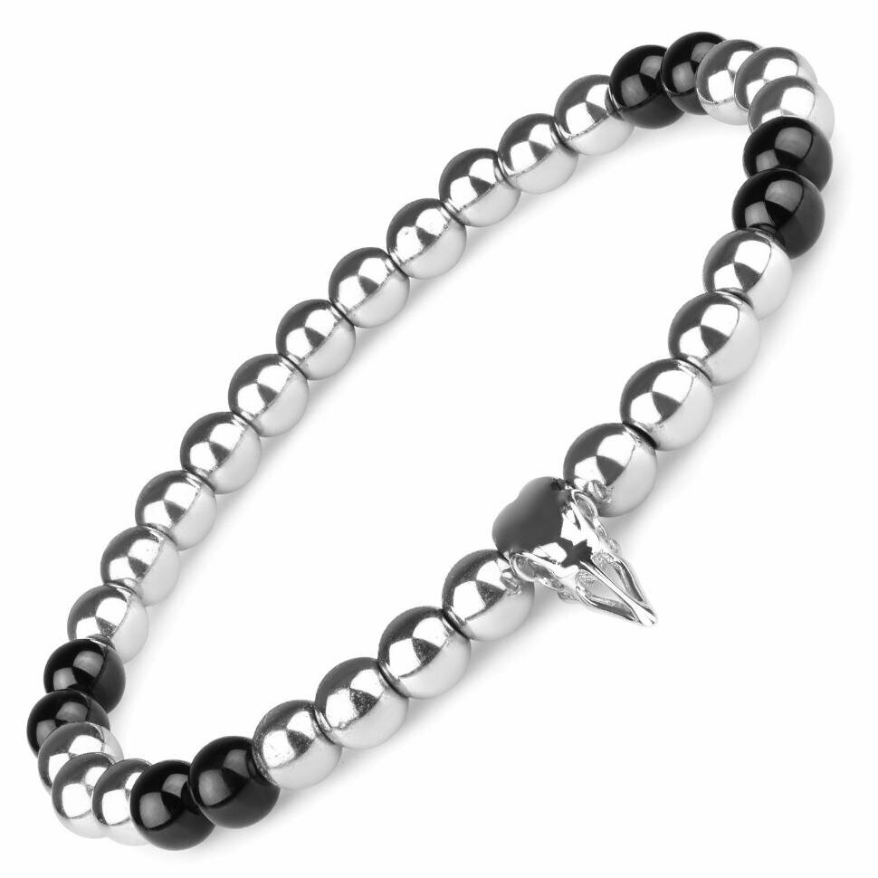 Браслет, агат, гематит