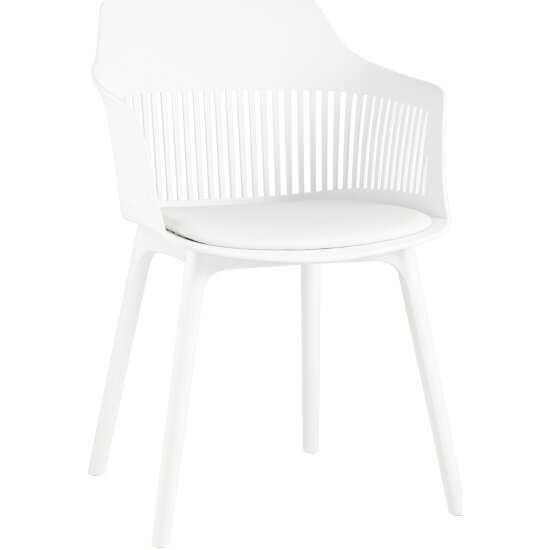 Стул обеденный Stool Group Crocus с подушкой, пластик белый