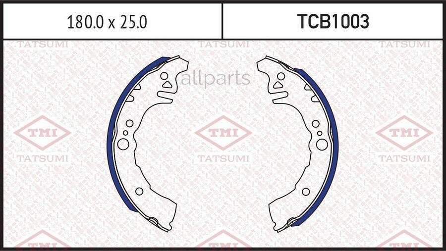 TATSUMI TCB1003 Колодки тормозные барабанные