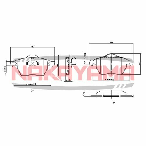 Колодки тормозные дисковые Nakayama p0875ny
