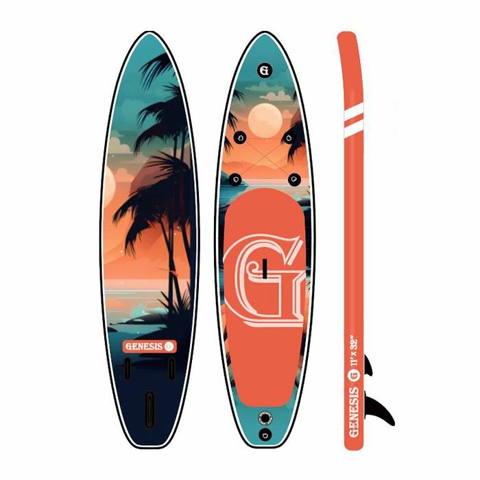 Sup-доска Сапборд двухслойный надувной Genesis Palm Sup-доска Сапборд двухслойный надувной Genesis 335*81*15 Пальмы
