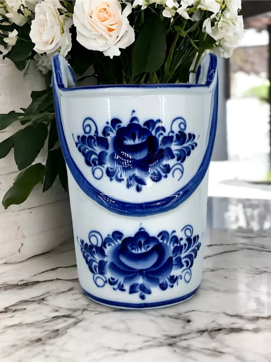 Ваза фарфоровая "Ведро"