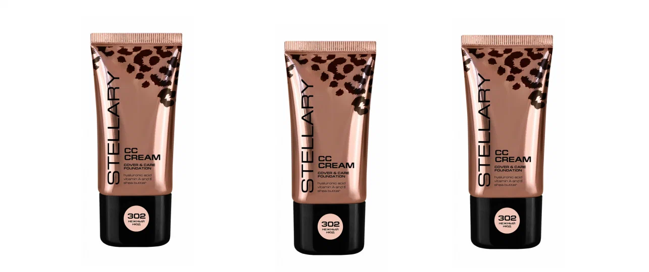 СС-крем для лица Stellary CC-Cream Hyaluronic Acid Vitamin A and E т.302 25 мл 3 шт
