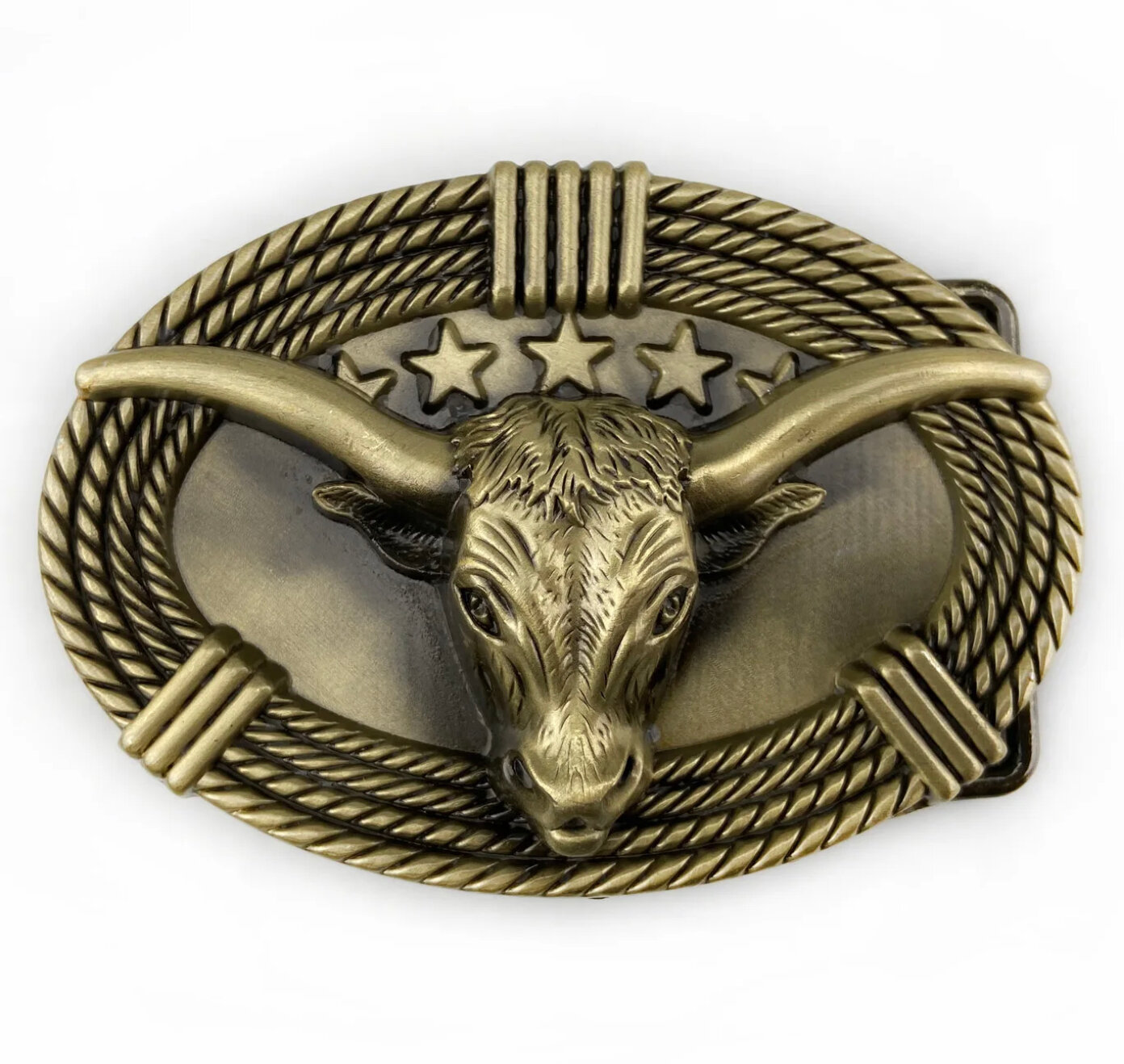 Пряжка для ремня (бляха) с изображением головы буйвола.