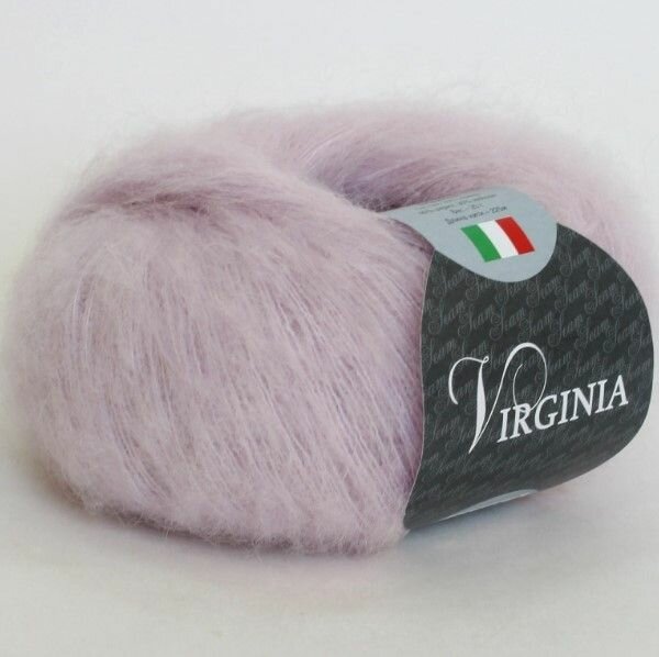 Пряжа SEAM Virginia Сеам Вирджиния 5шт*25г*225м 30% мохер 40% акрил 30% нейлон цвет 15 розово-сиреневый