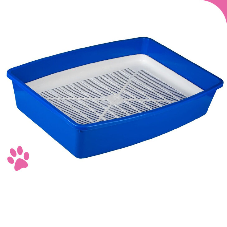 Вака Туалет "глубокий С сеткой", синий 41,5*30,5*9 см