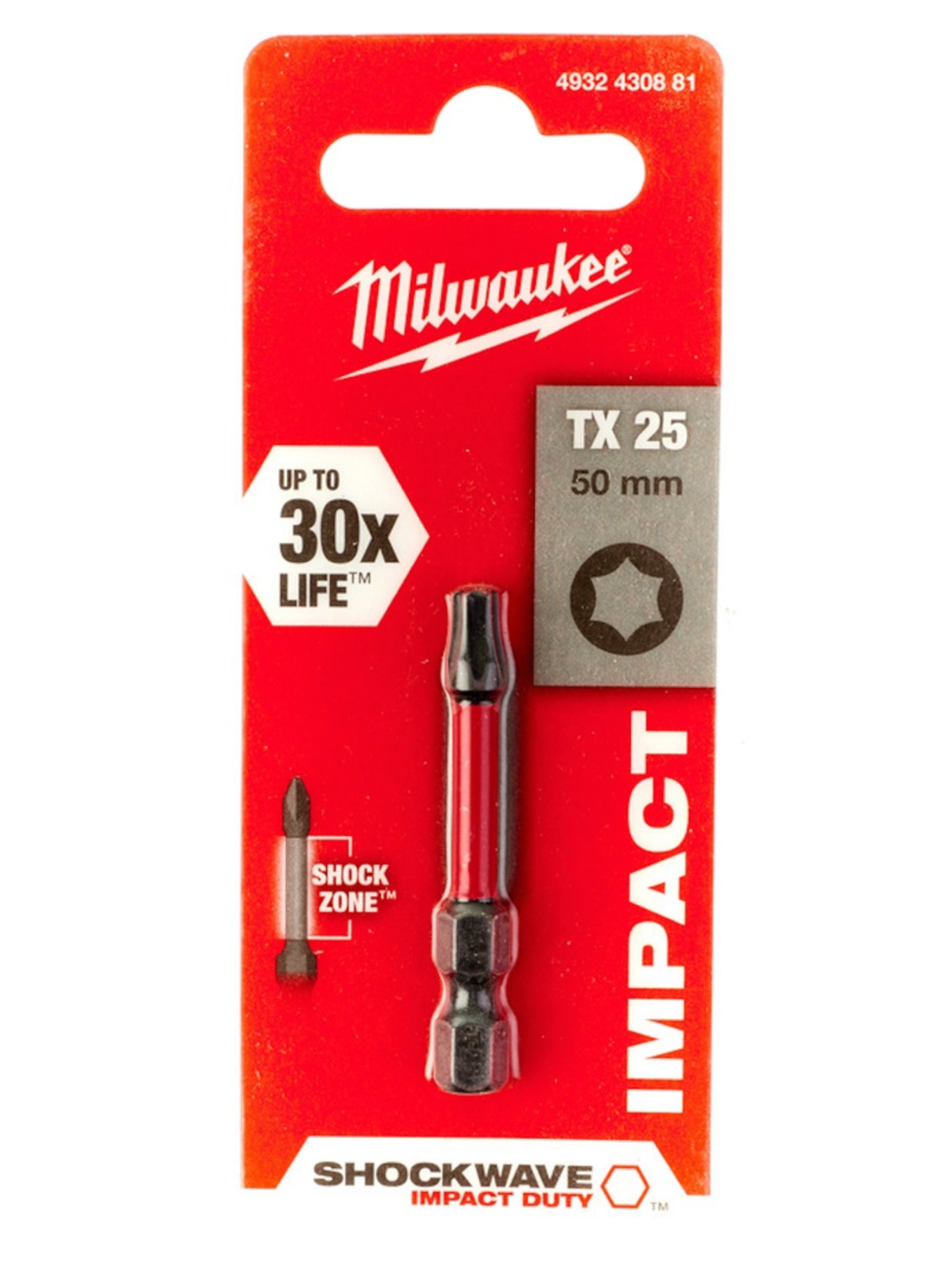 Бита Milwaukee Shockwave Impact Duty TX25 50мм, 4932430881