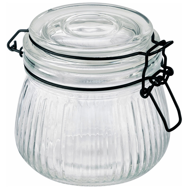 Банка д/сып. продуктов Mallony LA SCALA рельеф. с замком 0,5л Арт.108317