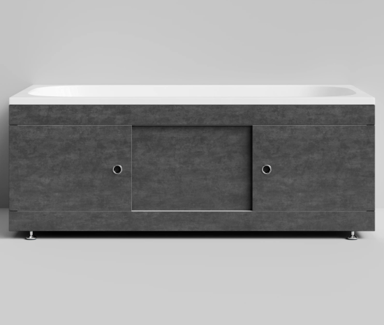 Экран - купе 180 под ванну серый камень