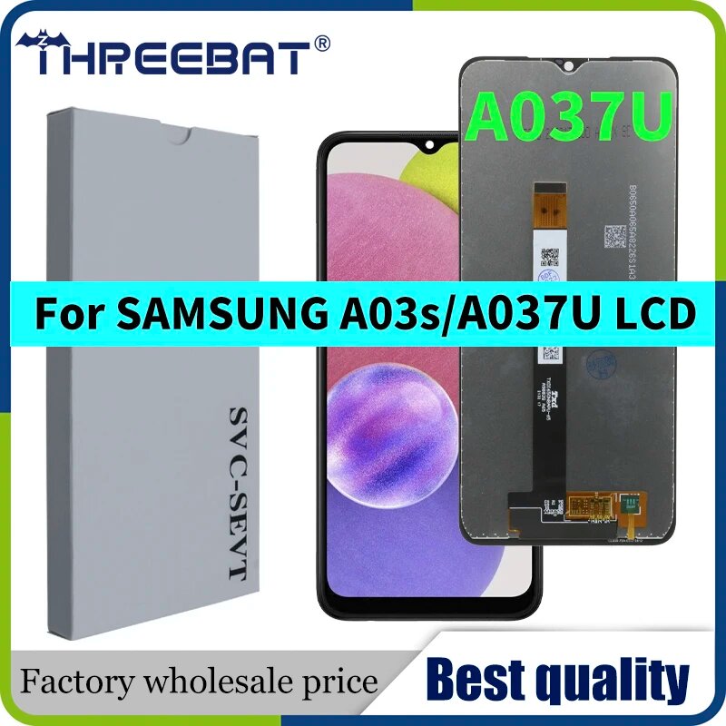 6,5 "высокое качество для Samsung A03s A037, дисплей с рамкой, дигитайзер сенсорного A037U No Frame
