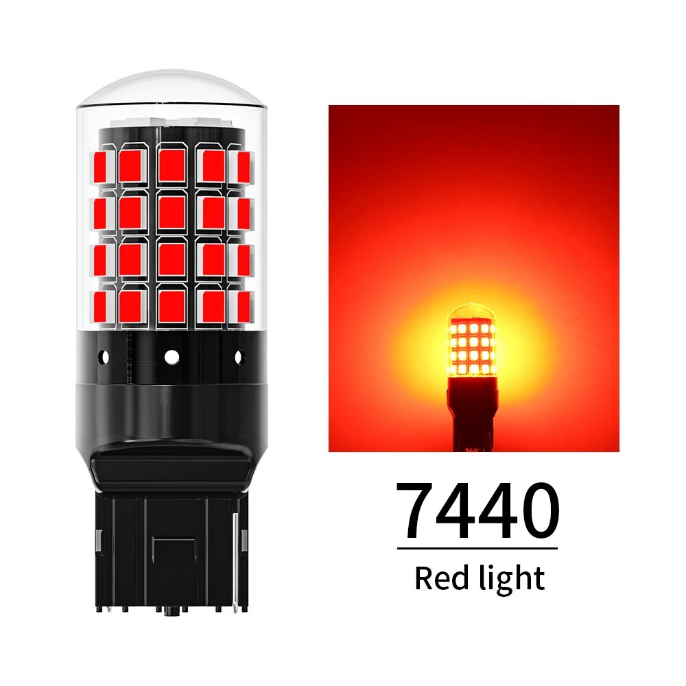 ASLENT 2x T20 LED 7440 WY21W W21W Светодиодные лампы 7443 W21/5 Вт Led T20 Супер яркий 7440 W21W-Red