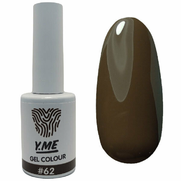 Y.ME Цветной гель-лак Gel Colour 62 (коричневый), 10 мл, для ногтей