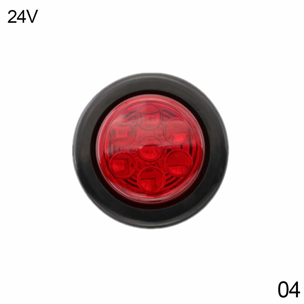 Габаритные огни для грузовиков, 12 В, 24 В, габаритные огни прицепа, 7 светодиодный 24V Red