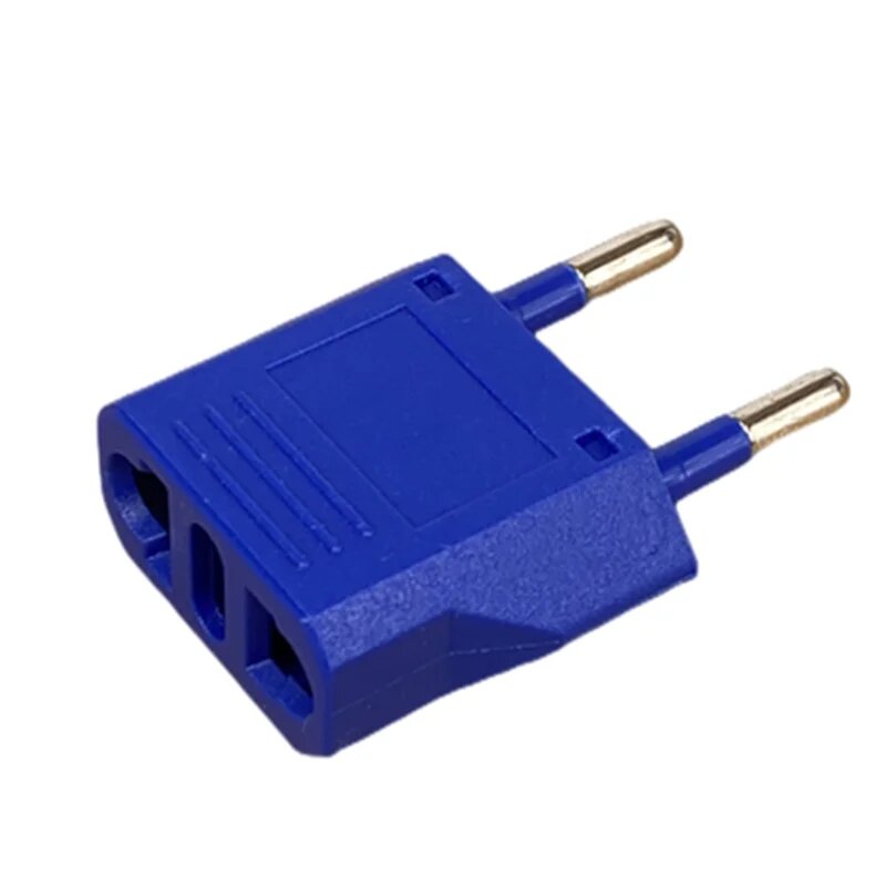 Адаптер розеток EU Plug-Blue, 2 контакта, 1PCS