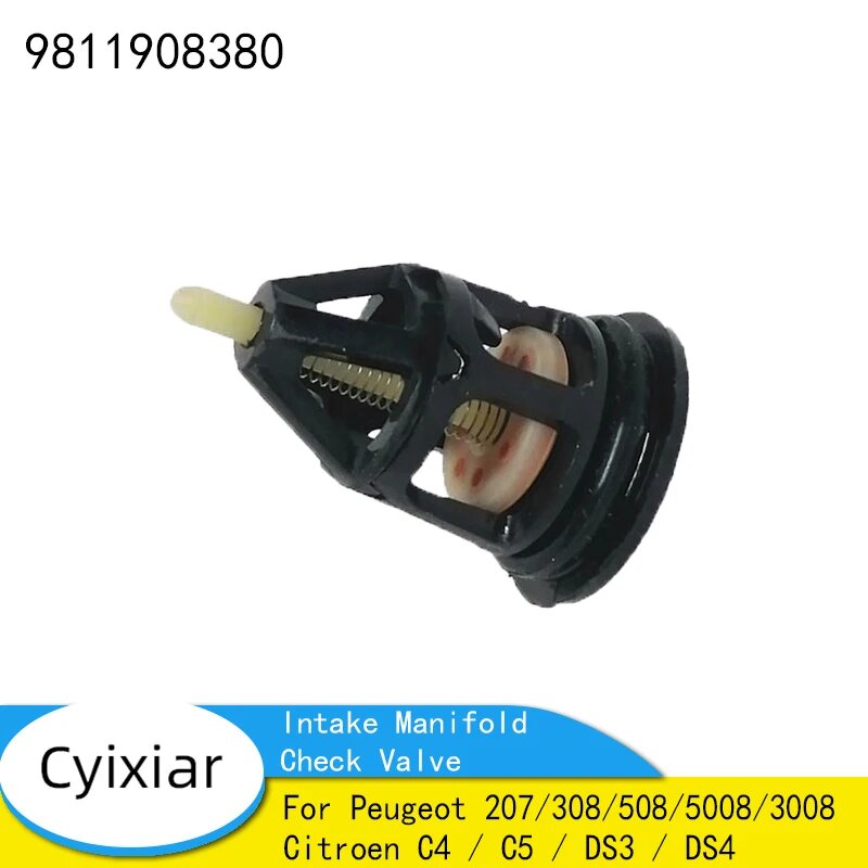 Обратный клапан впускного коллектора с турбонаддувом 9811908380 9812171780 для Peugeot 207/308/508/5008/3008 Citroen C4/C5/DS3/DS4