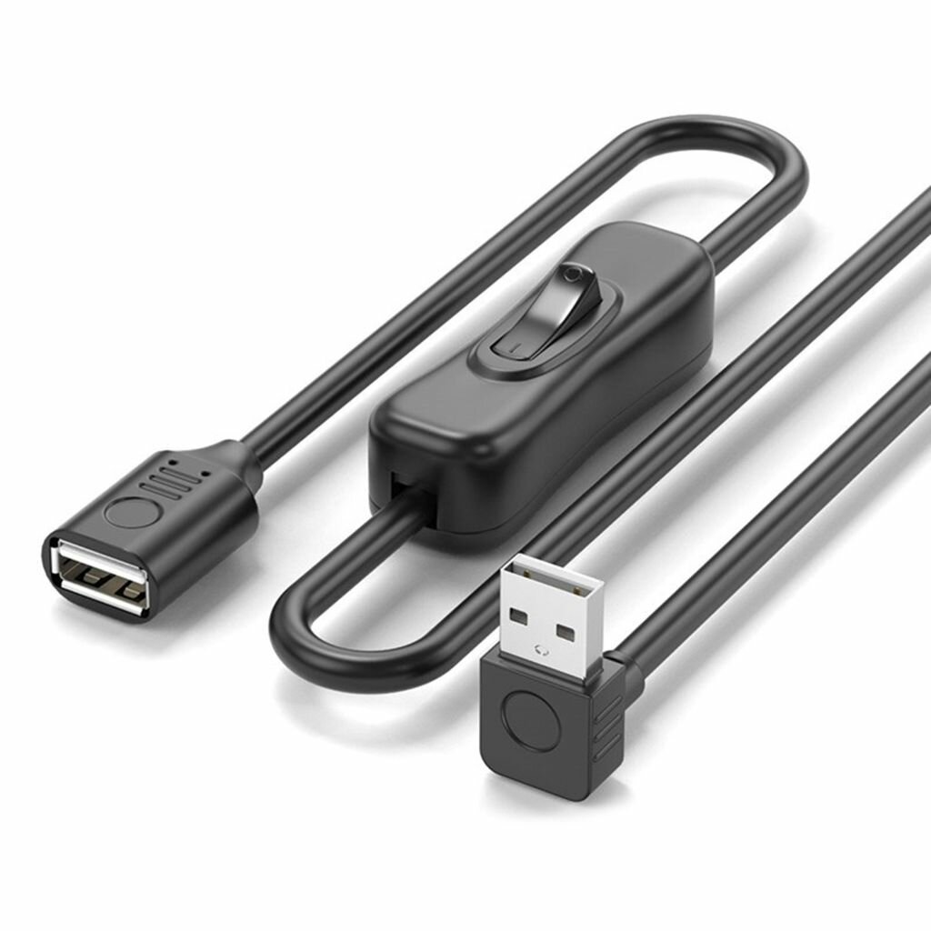 Удлинитель USB2.0 от мужчины к женщине с переключателем-15 см вниз