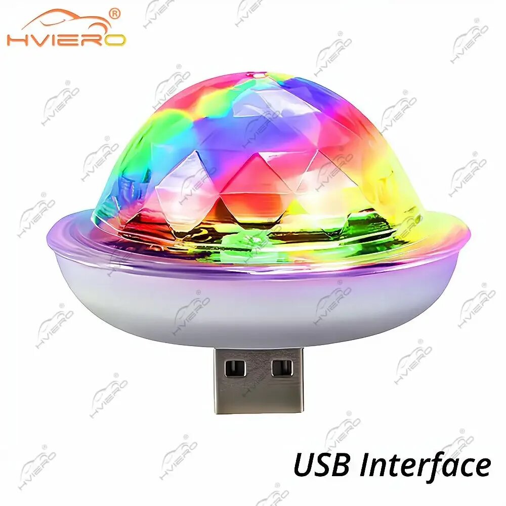 HVIERO USB RGB LED-проектор-ночник со звуковой активацией
