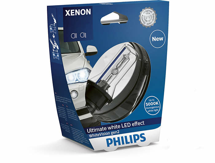 Лампа D3S 42V 35W White Vision +150 GEN2 PK32D-5 S1 PHILIPS-42403WHV2S1