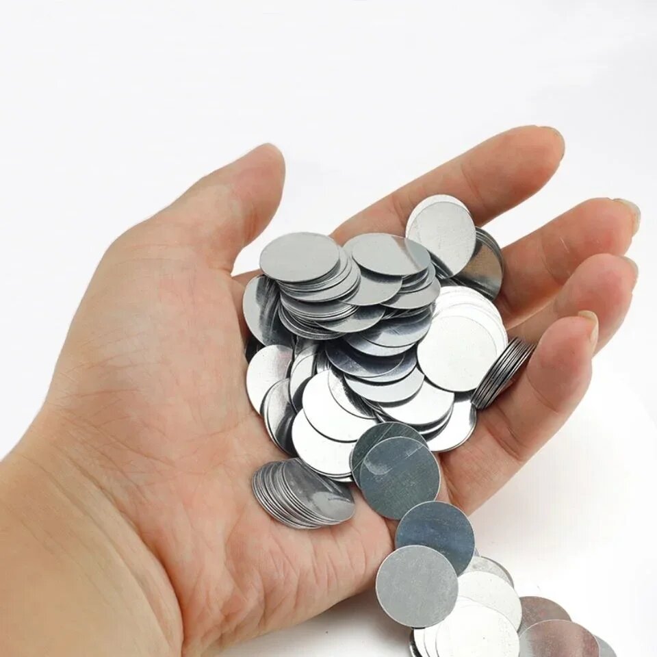 100 шт. ультратонкий круглый железный лист для мобильного телефона железная пластина небольшой присоска железный лист квадратный круглый DIY тени для век кнопка патч