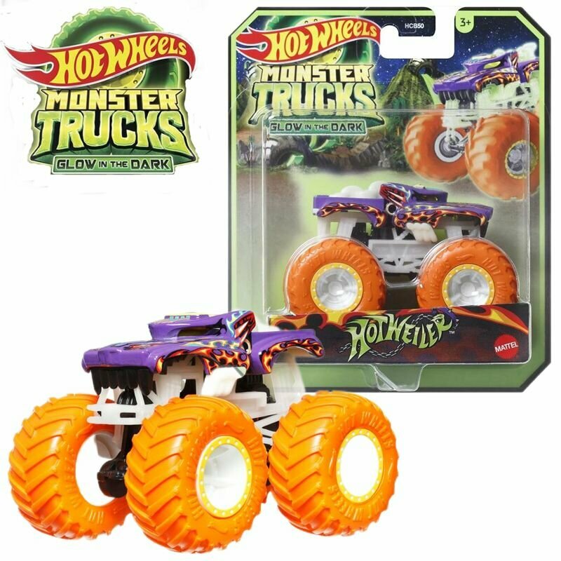 Машинка Mattel Hot Wheels Monster Trucks (Монстр трак)Glow in the Dark Hotweiler