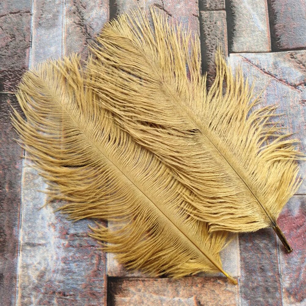 Золотые страусиные перья wtluckystar 10 шт.