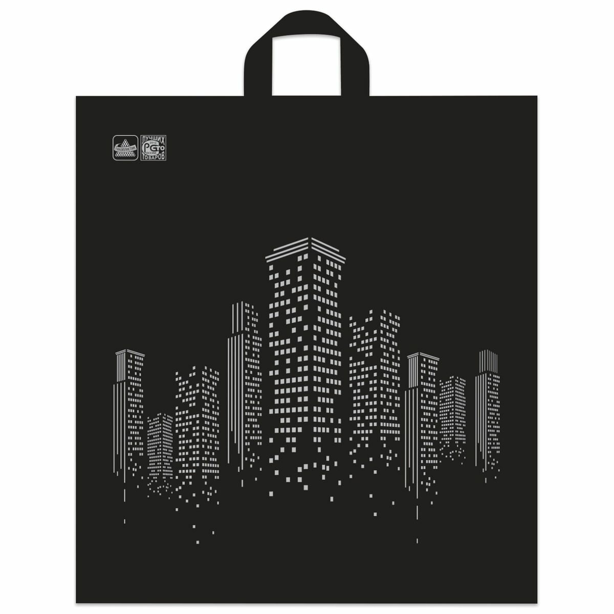 Пакет с петлевой ручкой Тико ПНД "Биг сити", 440х400мм, 43мкм (601862), 50шт.