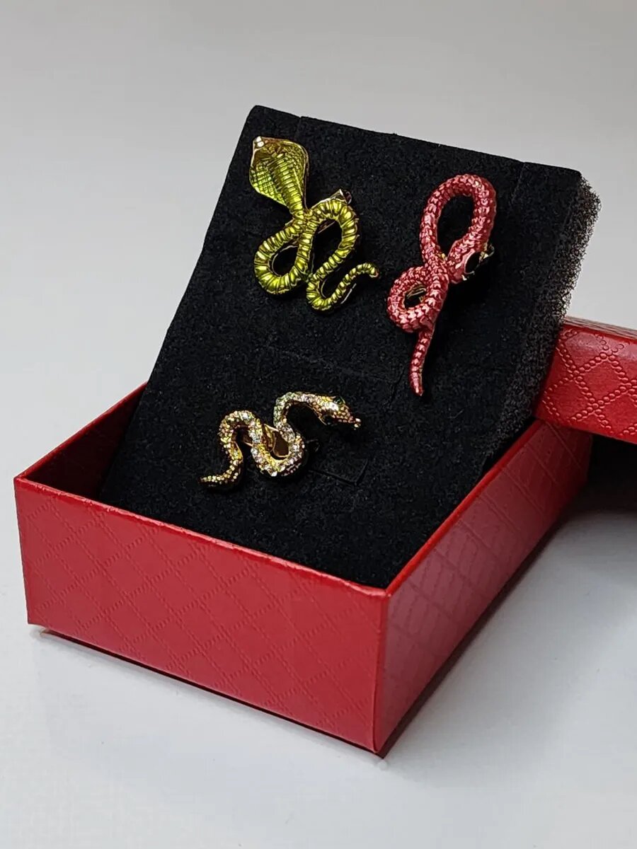 Комплект брошей, эмаль