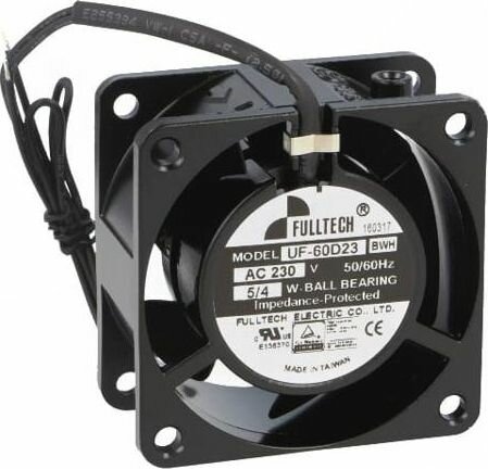 Вентилятор FULLTECH U60D23B-H осевой 230В AC 60x60x30мм 13,76куб. м/ч 27дБА 22AWG 1 шт