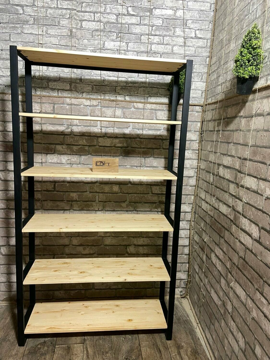Стеллаж "EasyLOFT" в стиле лофт от бренда, для дома и офиса, 90х30х200 см.