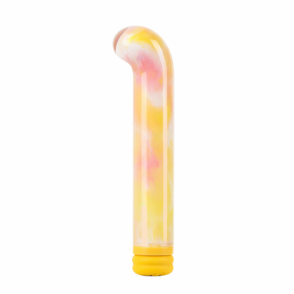 Компактный вибратор из стекла BeYourLover Magic Cane, желтый