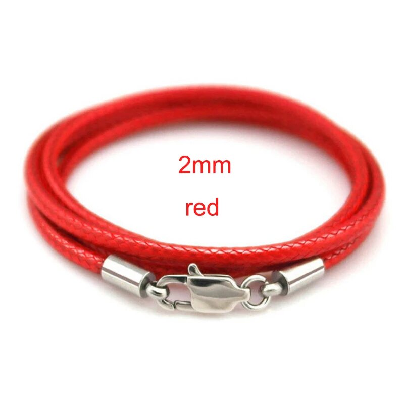 Кожаный шнур SRKASHI 40-70 см Красный, 70cm, Red2mm