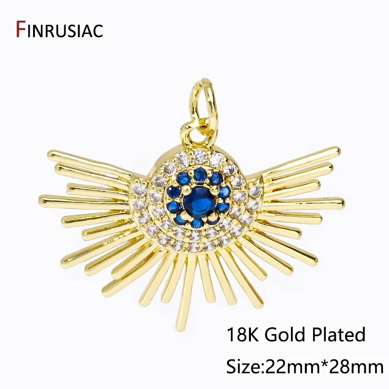 Золоченый кулон глаз FINRUSIAC 18k gold plated