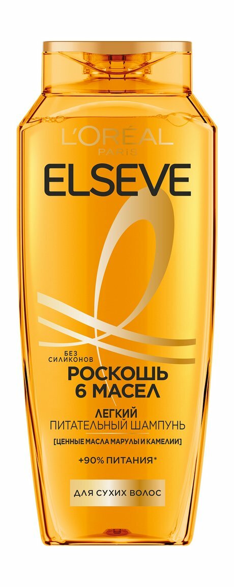 L'Oreal Elseve Роскошь 6 масел Легкий питательный шампунь Шампунь для сухих волос с маслом камелии | 400 мл 400мл