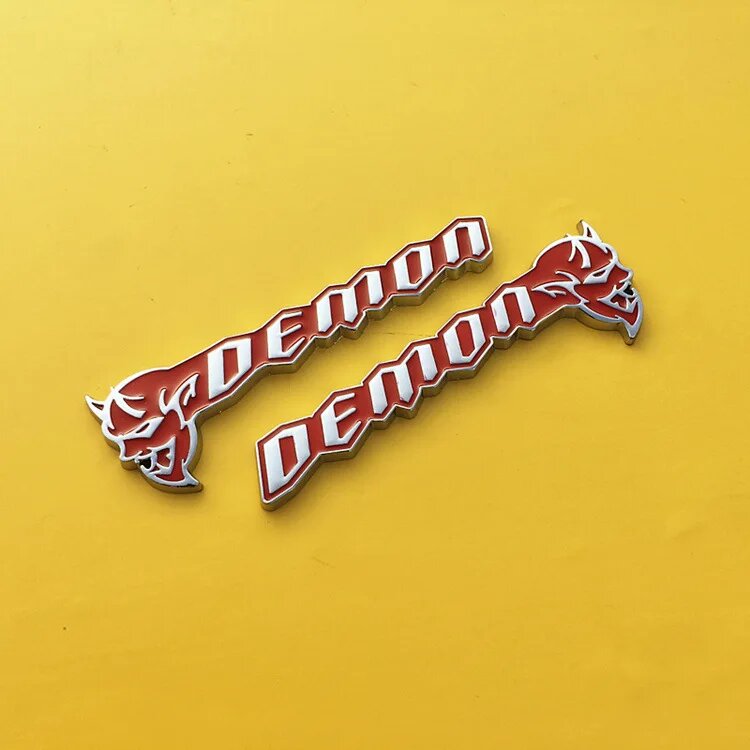 Металлическая эмблема Hellcat SRT Demon, автомобильная наклейка, передняя решетка, значок на крыло, наклейка на дверь для Dodge Challenger Charger SRT GT, Стайлинг автомобиля D-29