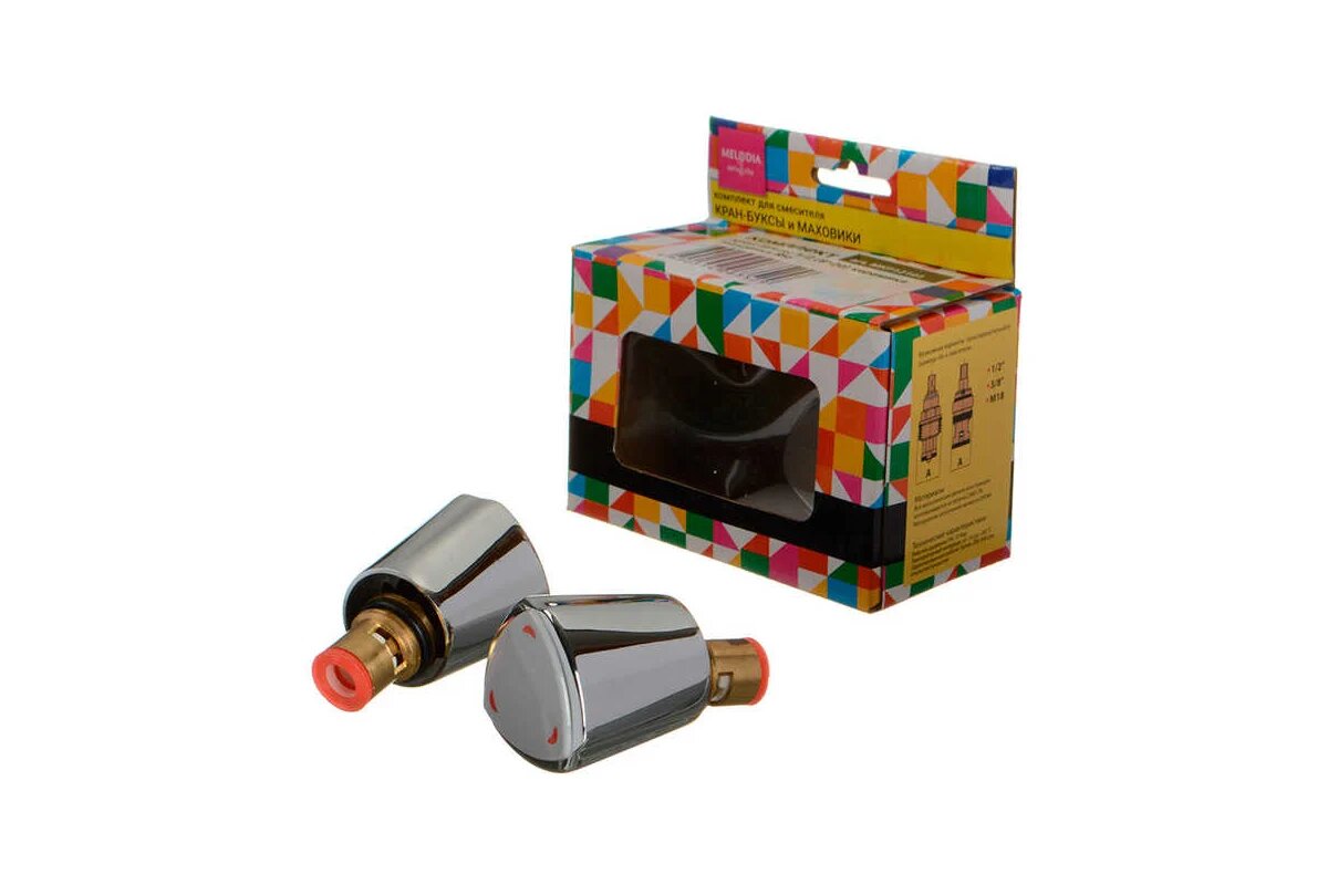 Melodia della vita комплект маховик Rio и кранбукса 1/2 8x20 керамика, 2 шт MKP12101 34131