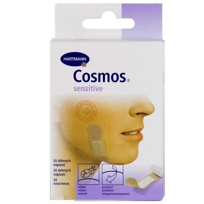 Космос (COSMOS) sensitive пластырь для чувствительной кожи 19х72мм 20шт (арт 535323)
