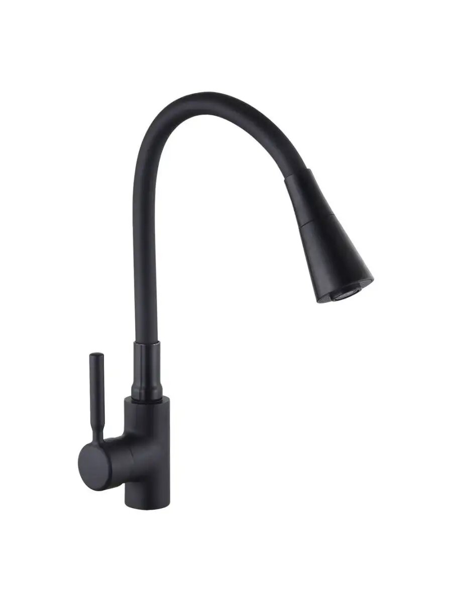 Смеситель для кухни с гибким силиконовым изливом, цинковый сплав