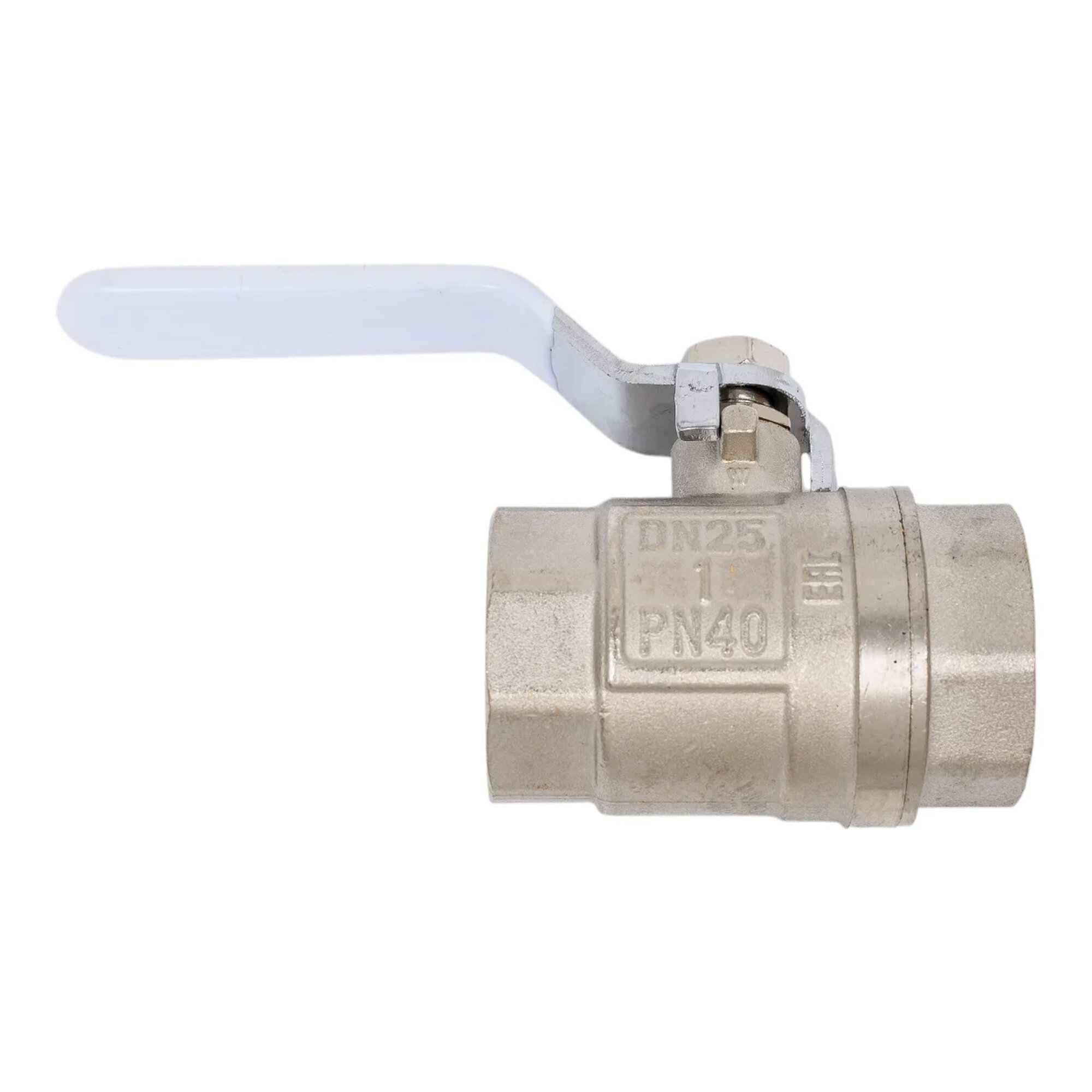 Кран шаровый STI Ду25, для воды, ремонтопригодный, латунь, белый