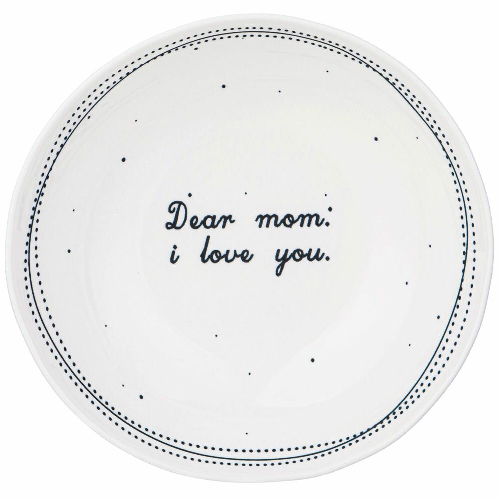 Тарелка глубокая Astrid TRADING HOUSE "Dear mom i love you", фарфор, 19см