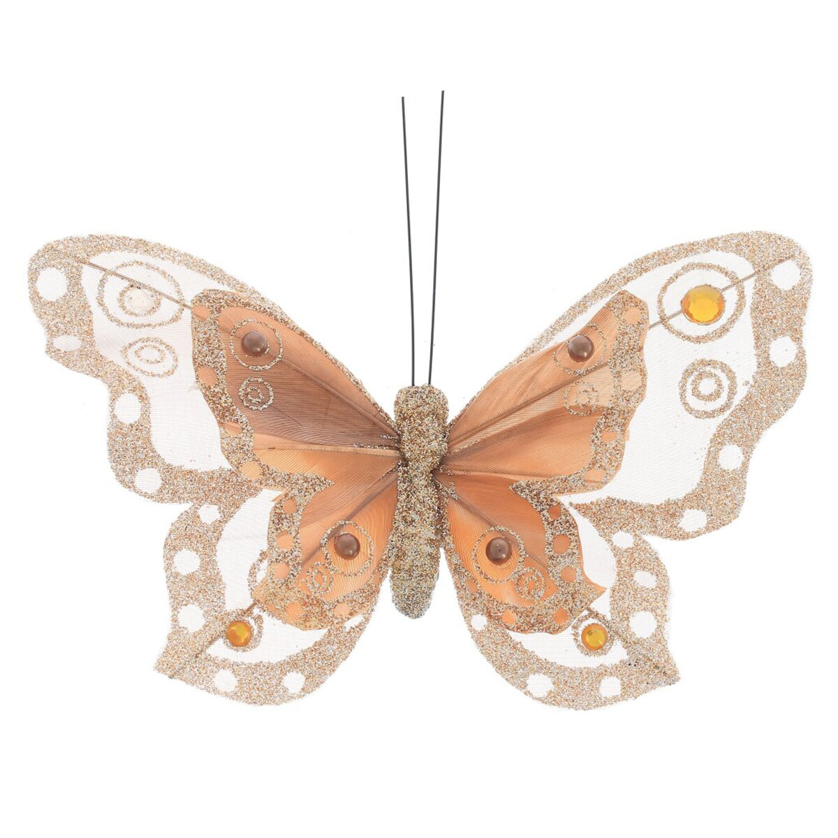 Декоративная бабочка розовая 15×2×9 см - стильное украшение интерьера и оригинальный акцент