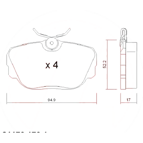 ZIMMERMANN 21173.170.1 (34111154442 / 34111154443 / 34111155998) колодки пер BMW (БМВ) e30